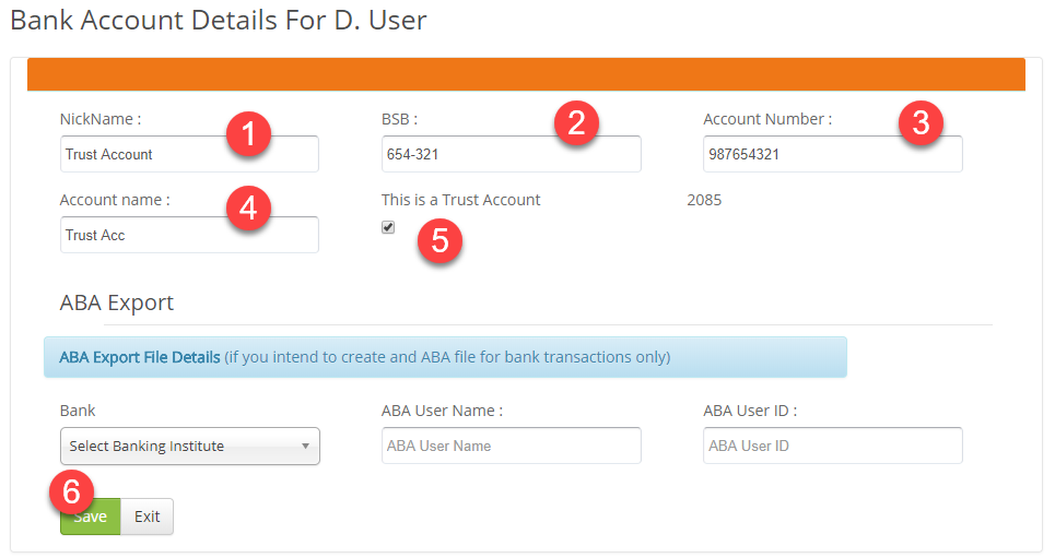 Setting up your bank accounts details – BookingTrust